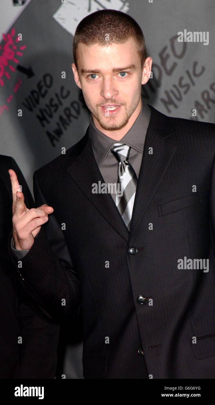Timberlake - MTV Video Music Awards. Justin Timberlake arriving for the ...