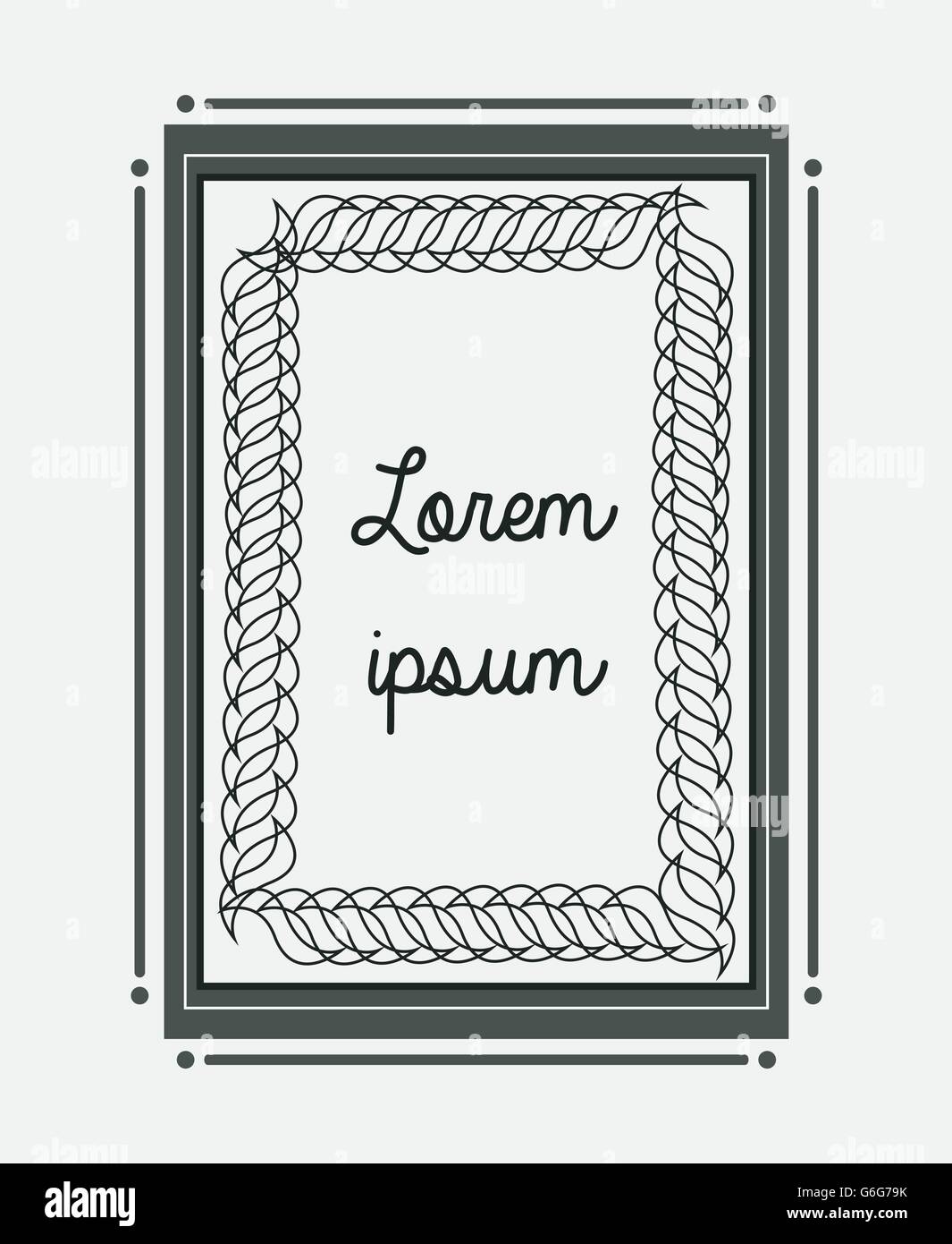 Frame design. Ornament icon. Flat illustration , vector graphic Stock ...
