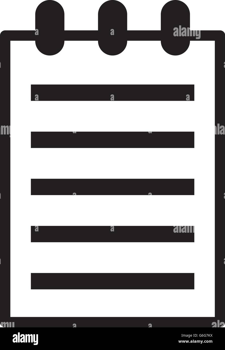 Paper with lines icon. Notebook design. Vector graphic Stock Vector ...