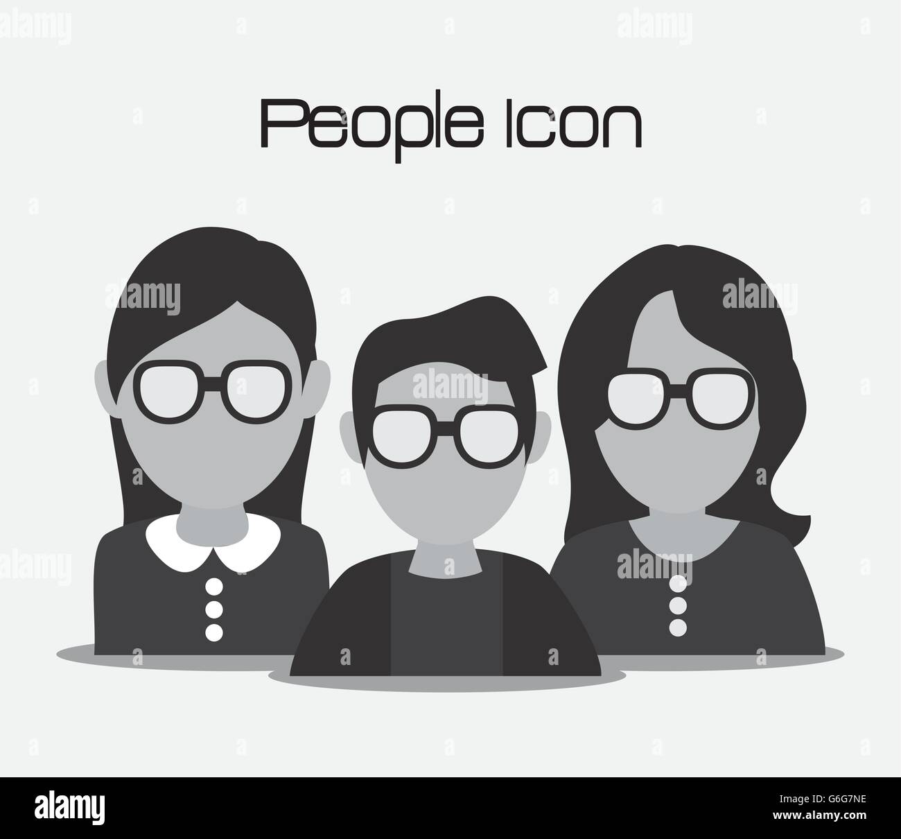 People design. Avatar icon. White background, vector Stock Vector Image ...