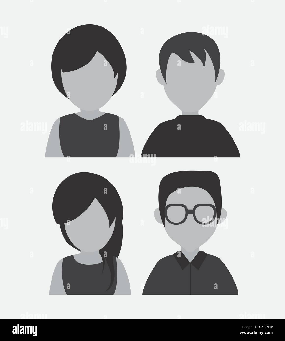 People design. Avatar icon. White background, vector Stock Vector Image ...