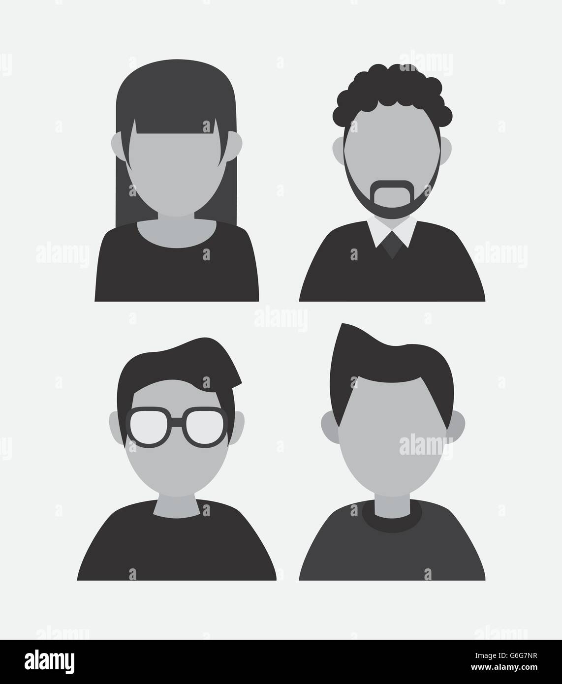 People design. Avatar icon. White background, vector Stock Vector Image ...