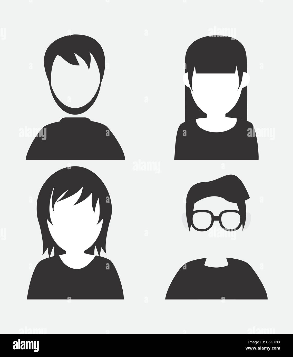 People design. Avatar icon. White background, vector Stock Vector Image ...