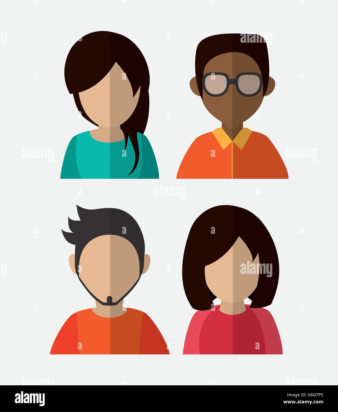People design. Avatar icon. White background, vector Stock Vector Image ...