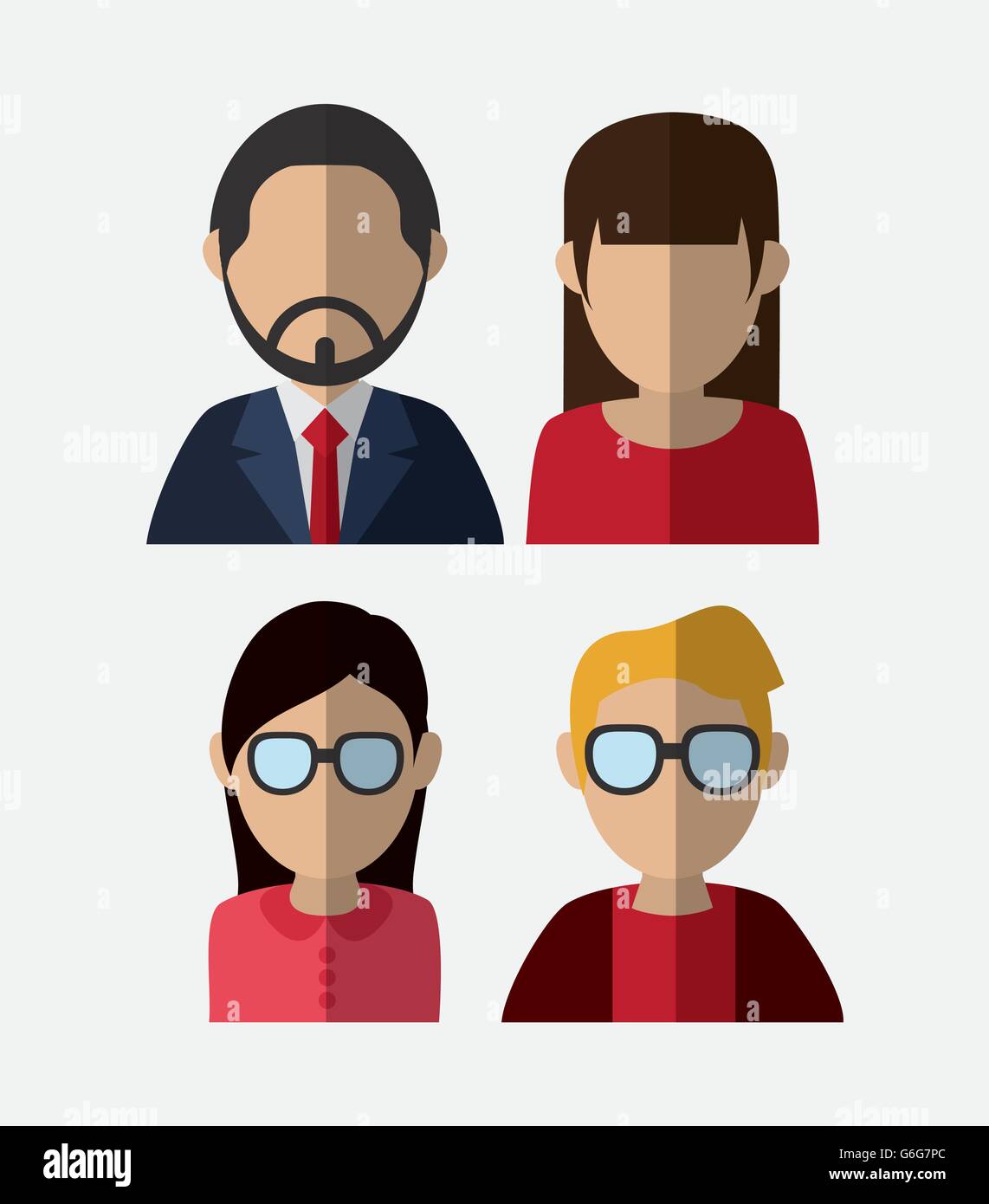 People design. Avatar icon. White background, vector Stock Vector Image ...