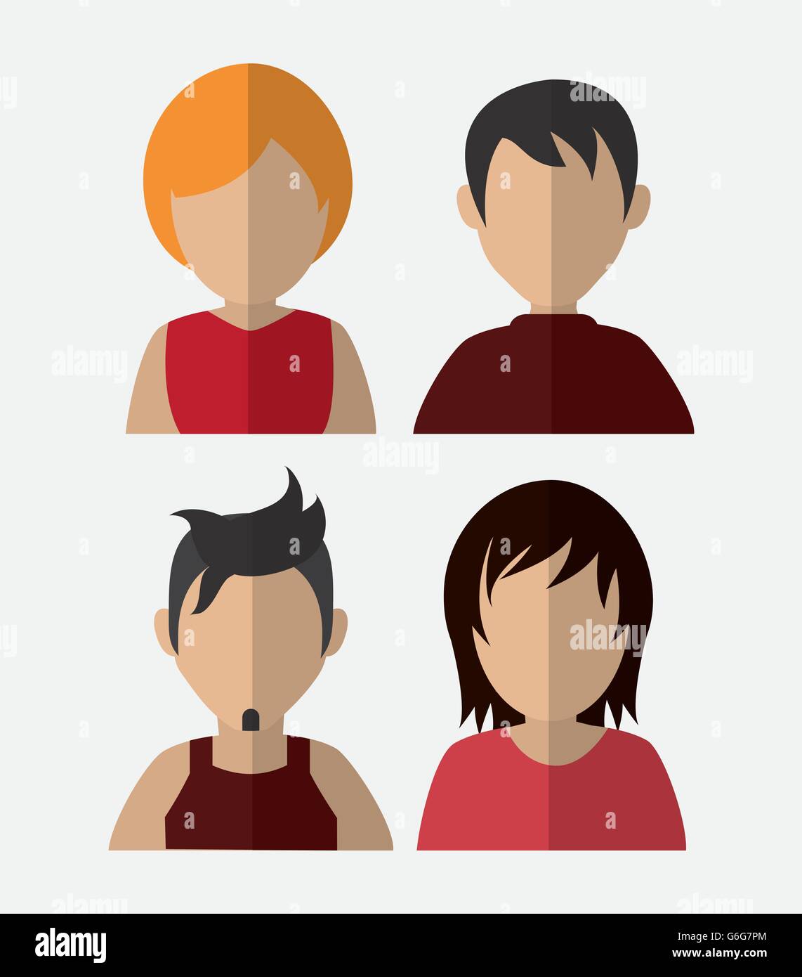 People design. Avatar icon. White background, vector Stock Vector Image ...
