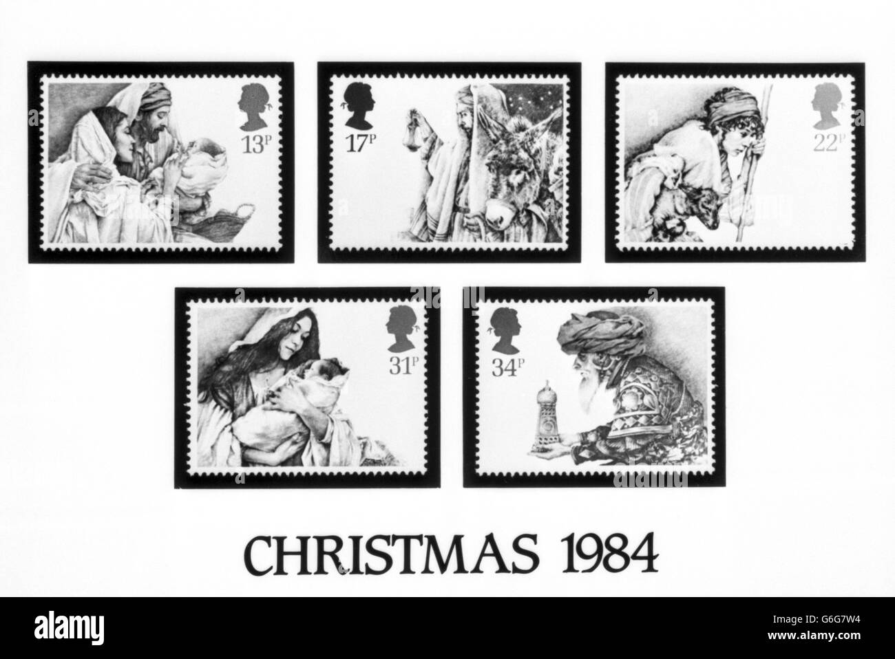 The post offices christmas stamps hi-res stock photography and images ...