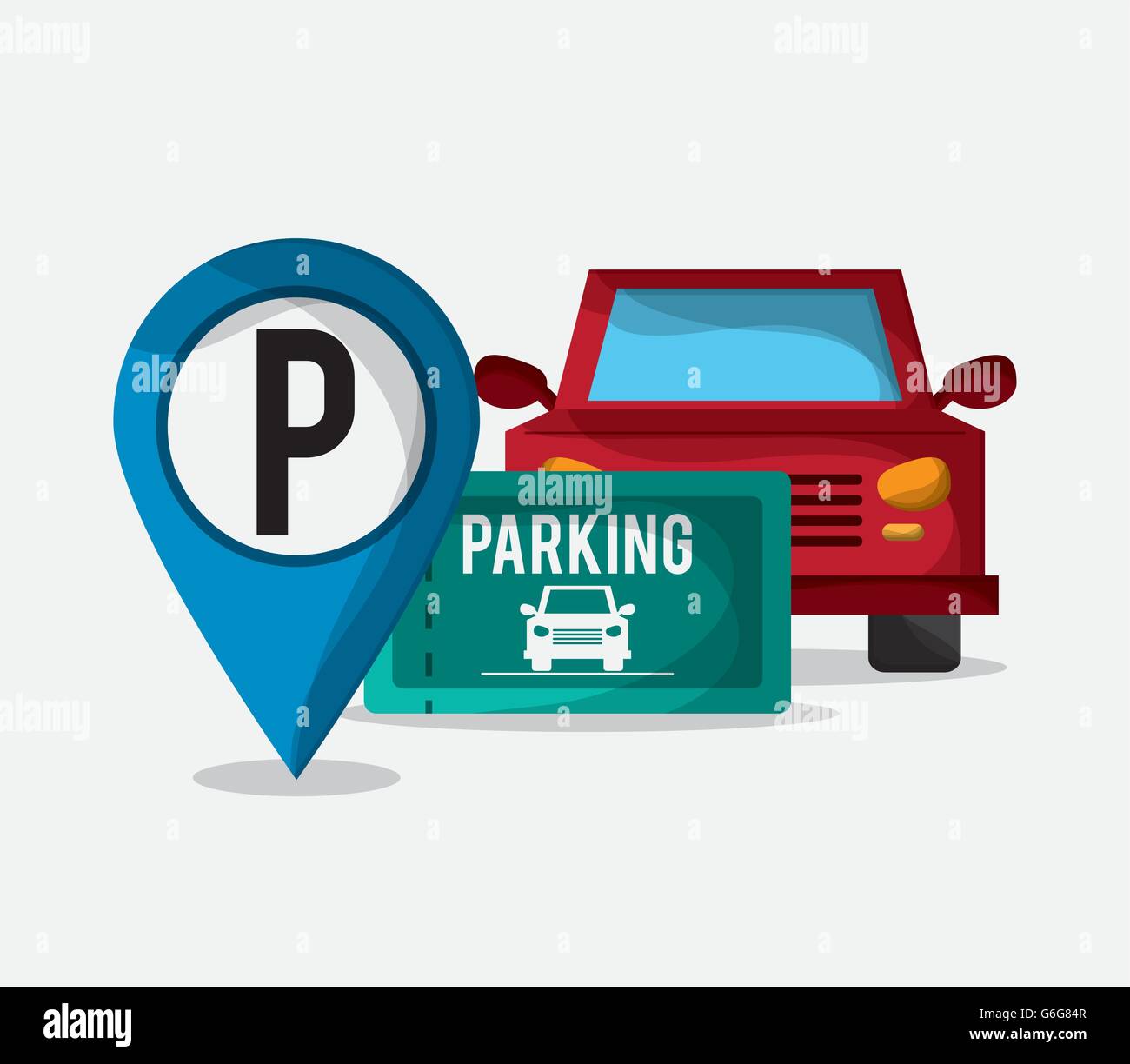 Parking lot design. Park icon. White background , vector graphi Stock ...