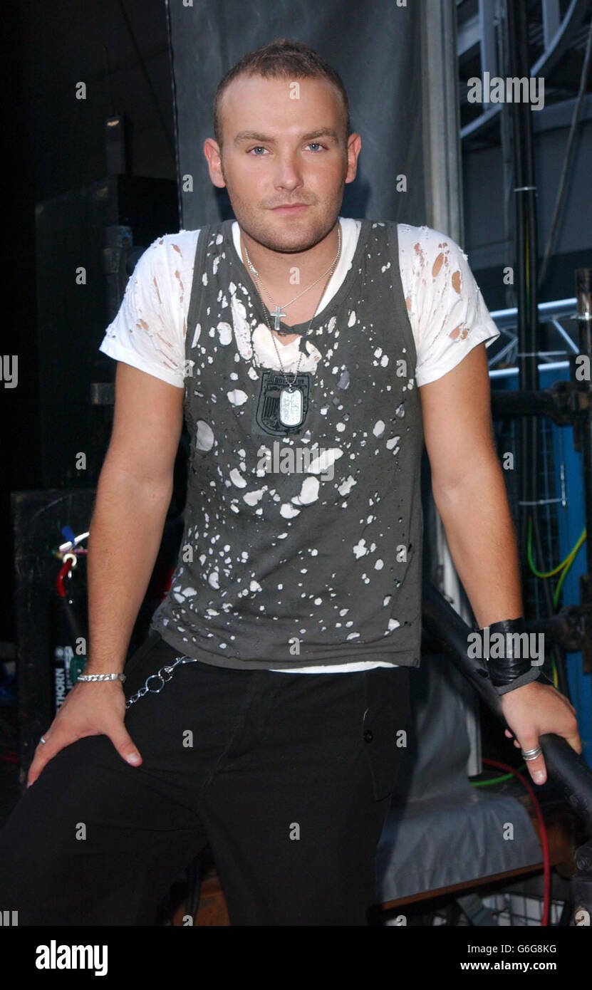 Kevin of Liberty X on MTV's TRL UK show in Camden, London Stock Photo ...