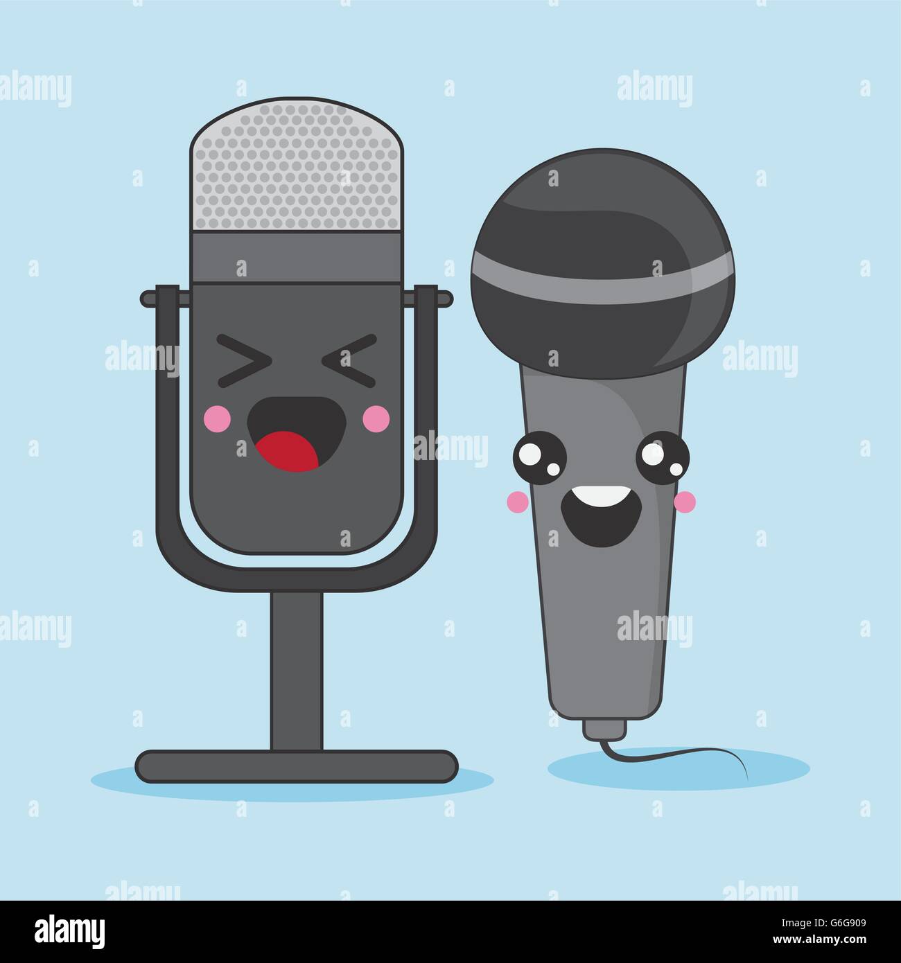 microphone icon. Kawaii and technology. Vector graphic Stock Vector ...