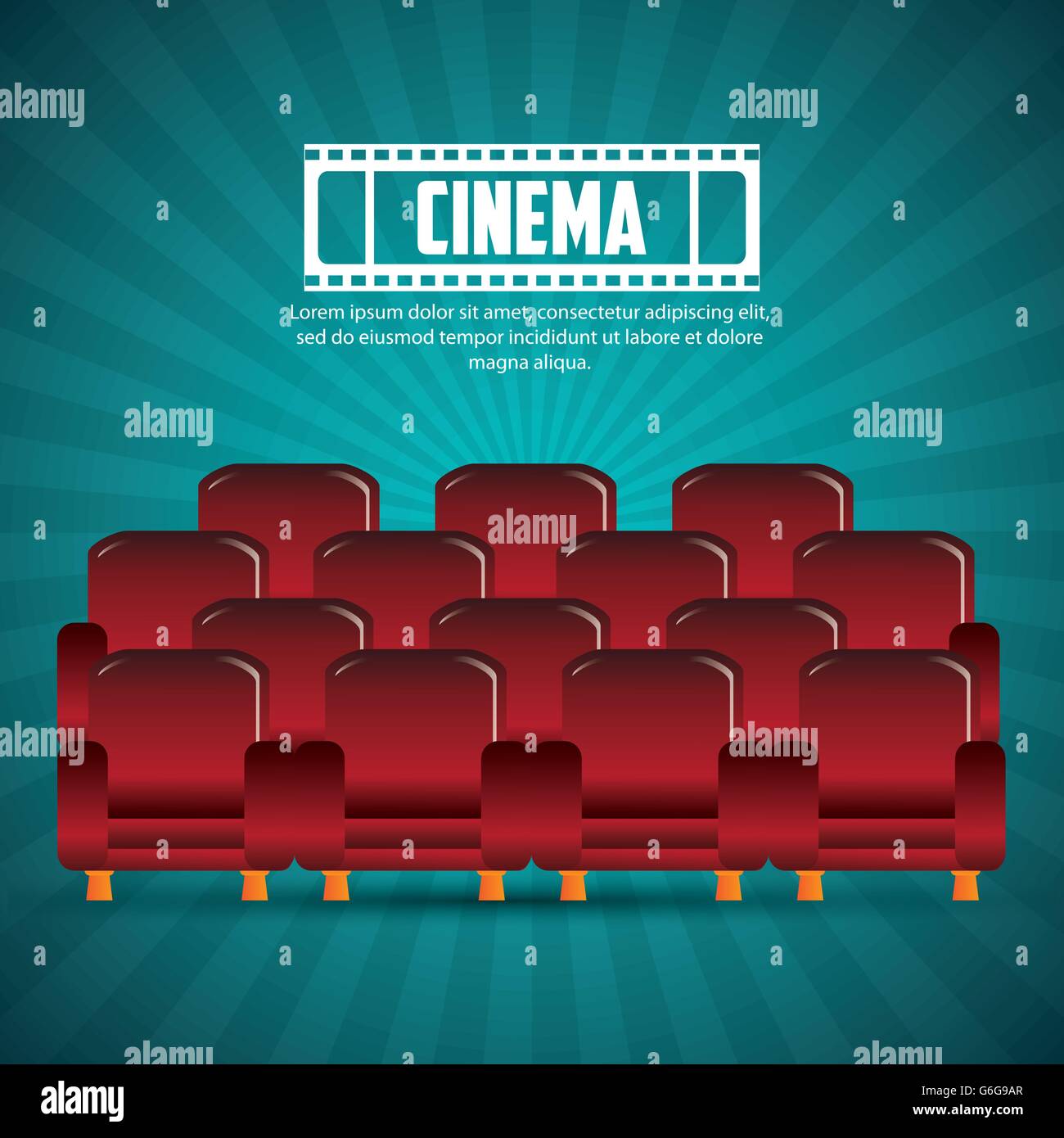 Cinema design. Movie concept. Flat illustration Stock Vector Image ...