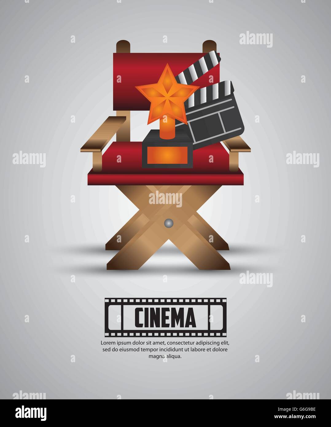 Cinema design. Movie concept. Flat illustration Stock Vector Image ...