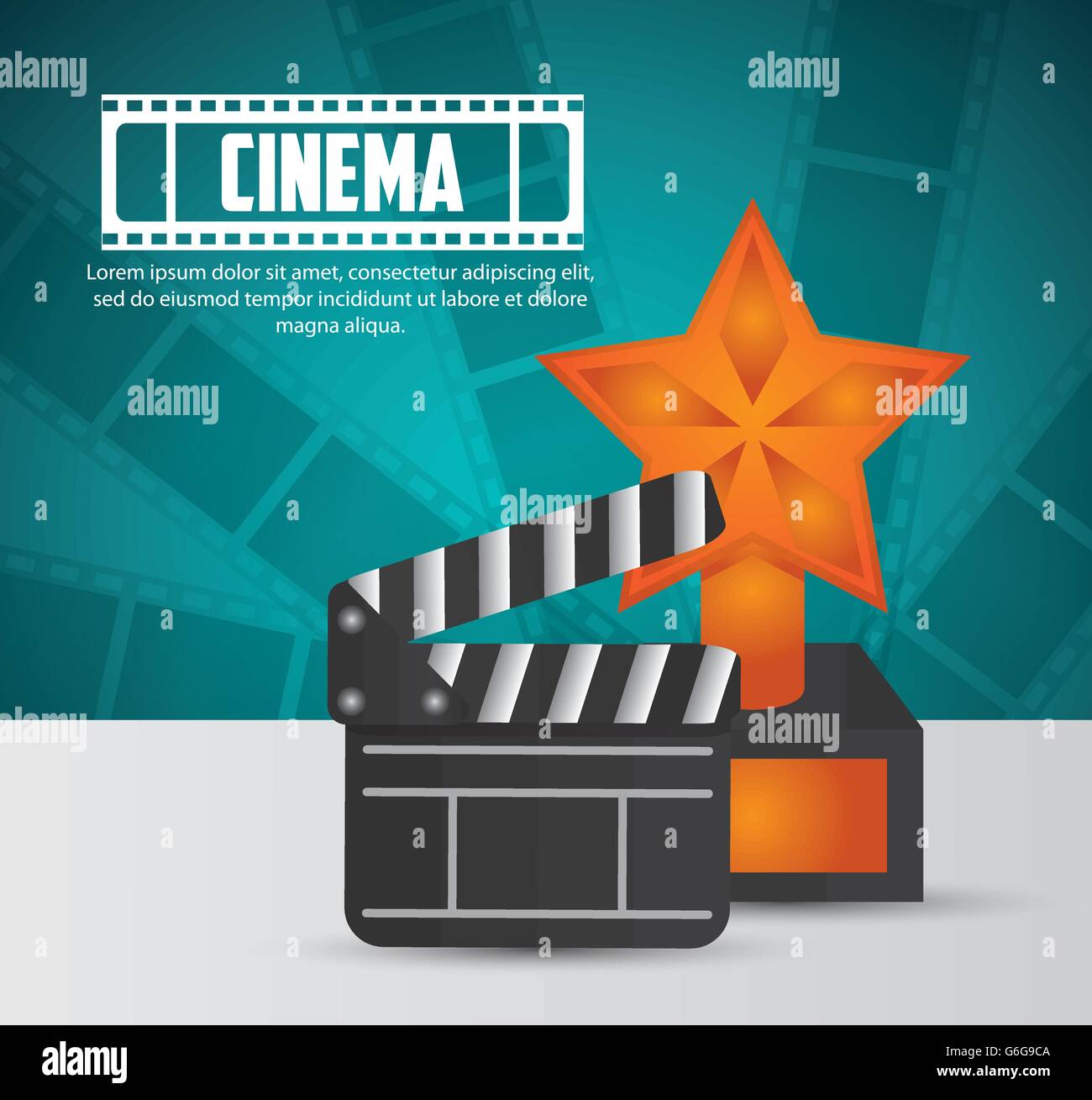 Cinema design. Movie concept. Flat illustration Stock Vector Image ...