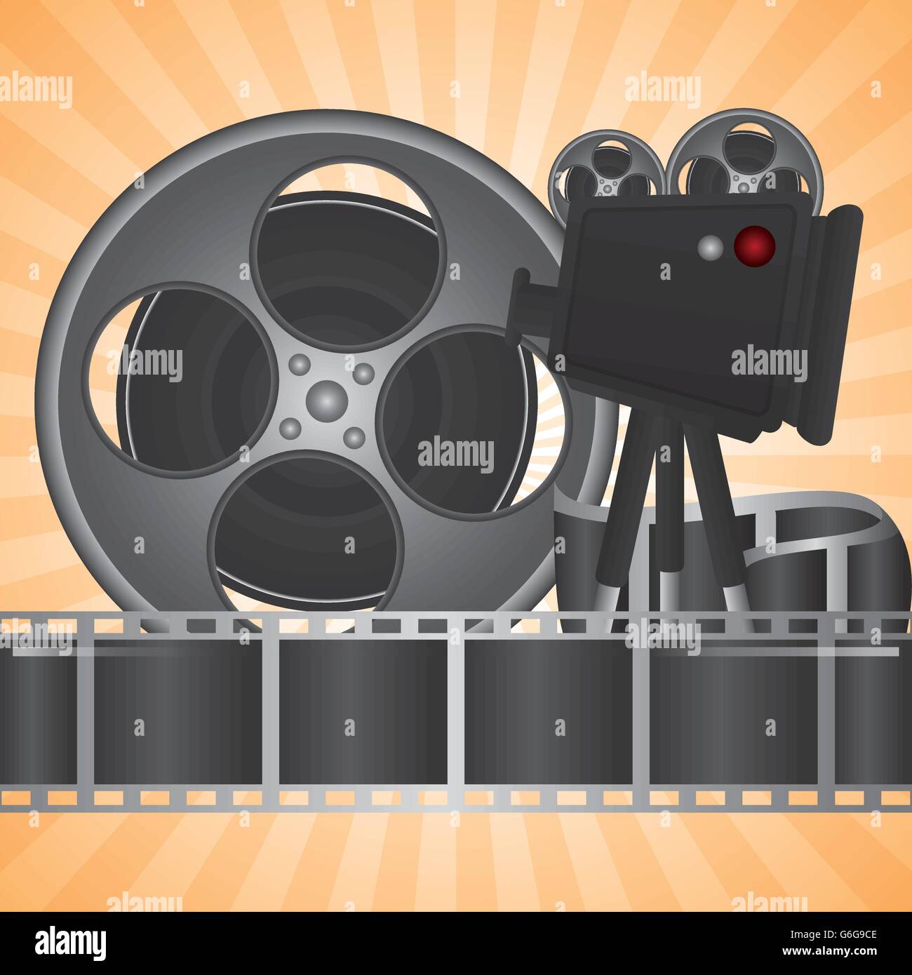 Cinema design. Movie concept. Flat illustration Stock Vector Image ...