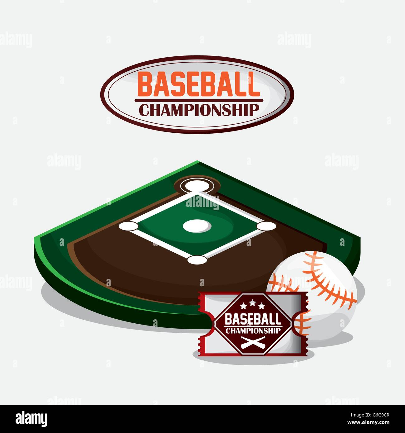 Baseball design. sport concept. Flat illustration Stock Vector Image ...