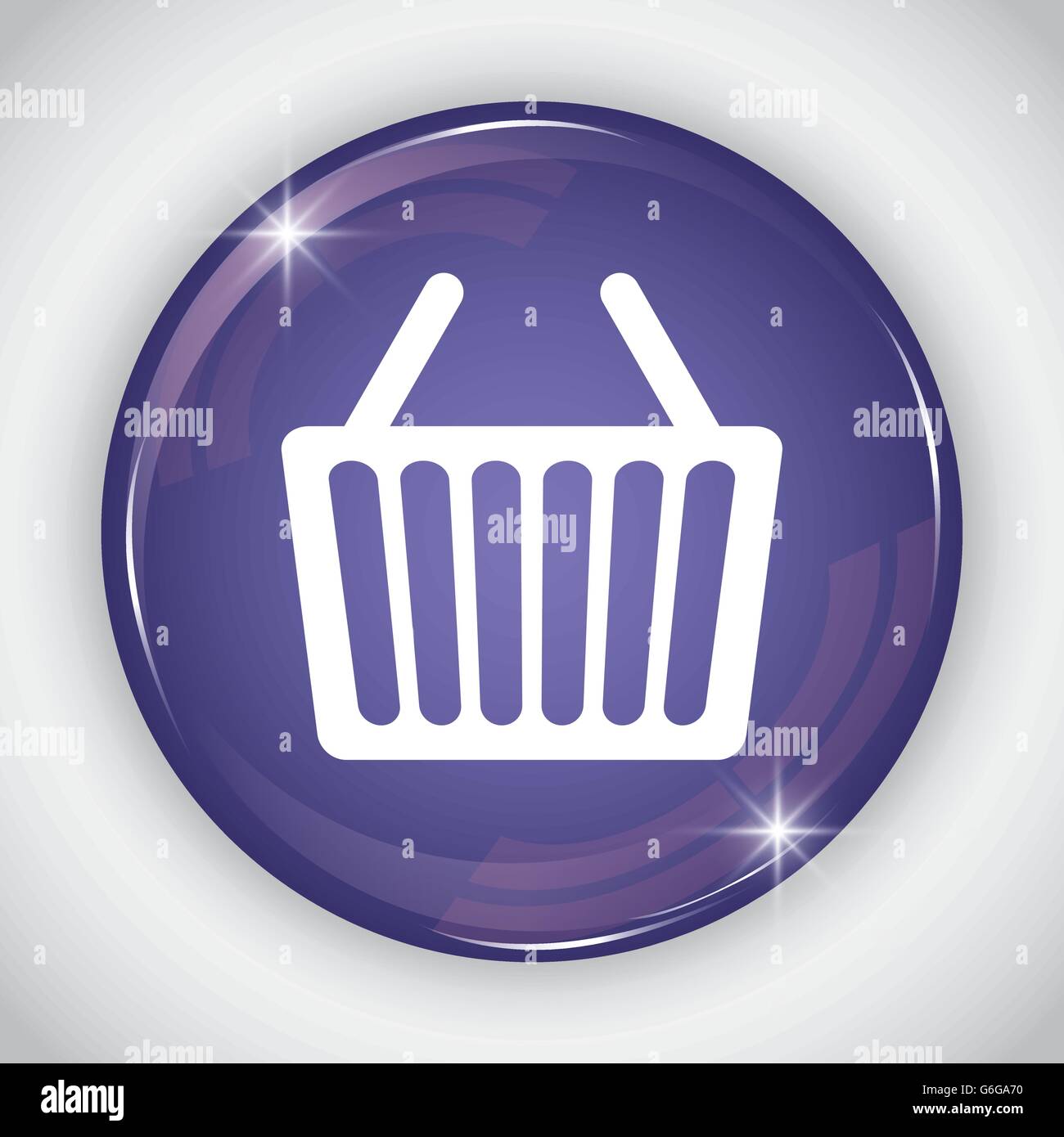 shopping basket button icon. Social media design. vector graphic Stock ...