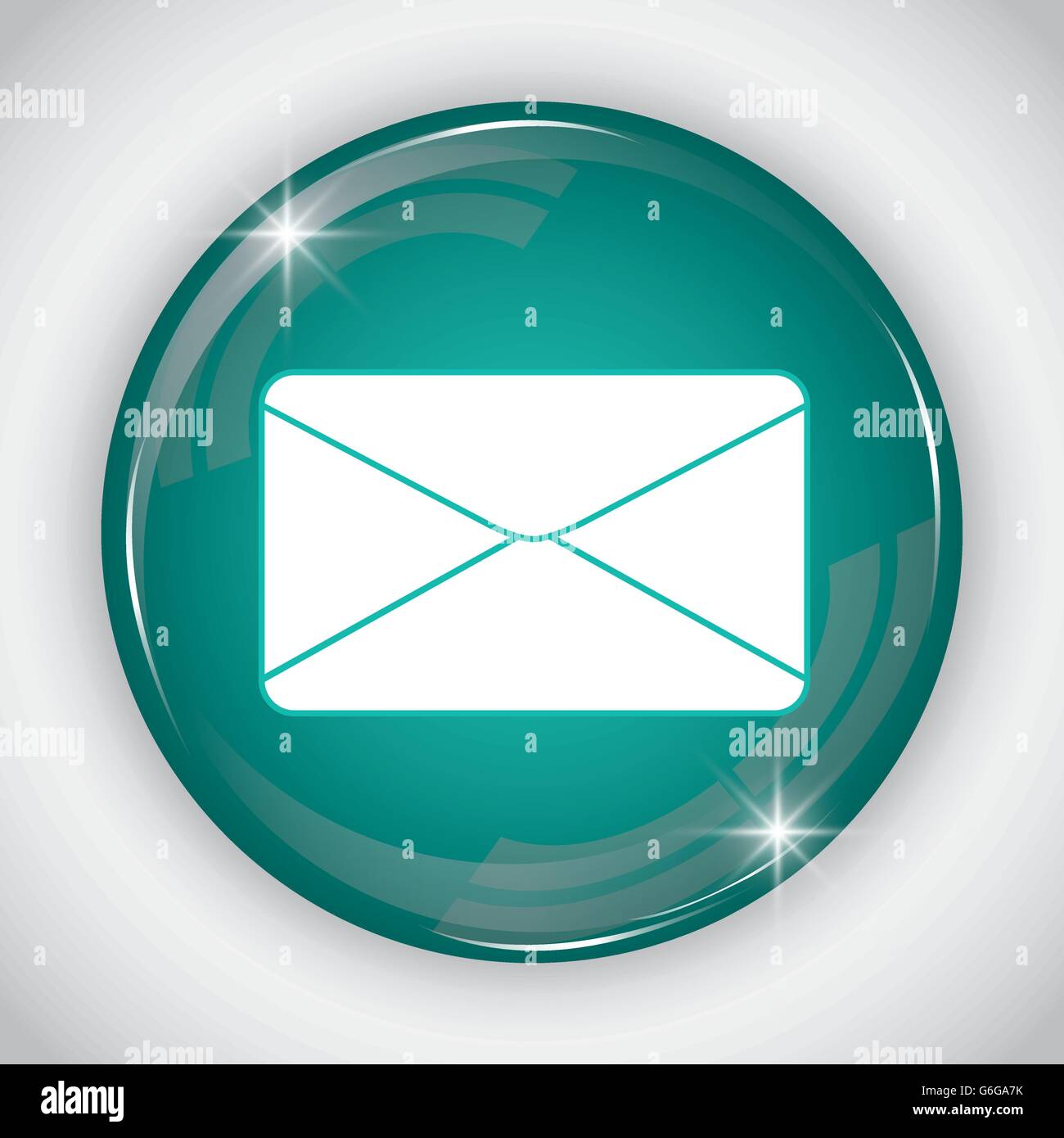 envelope button icon. Social media design. vector graphic Stock Vector ...