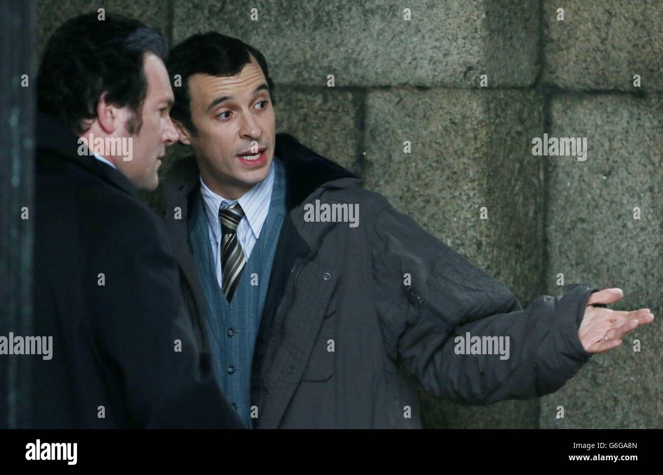 Tom Vaughan-Lawlor (right) portrays Charles Haughey's press adviser, PJ ...