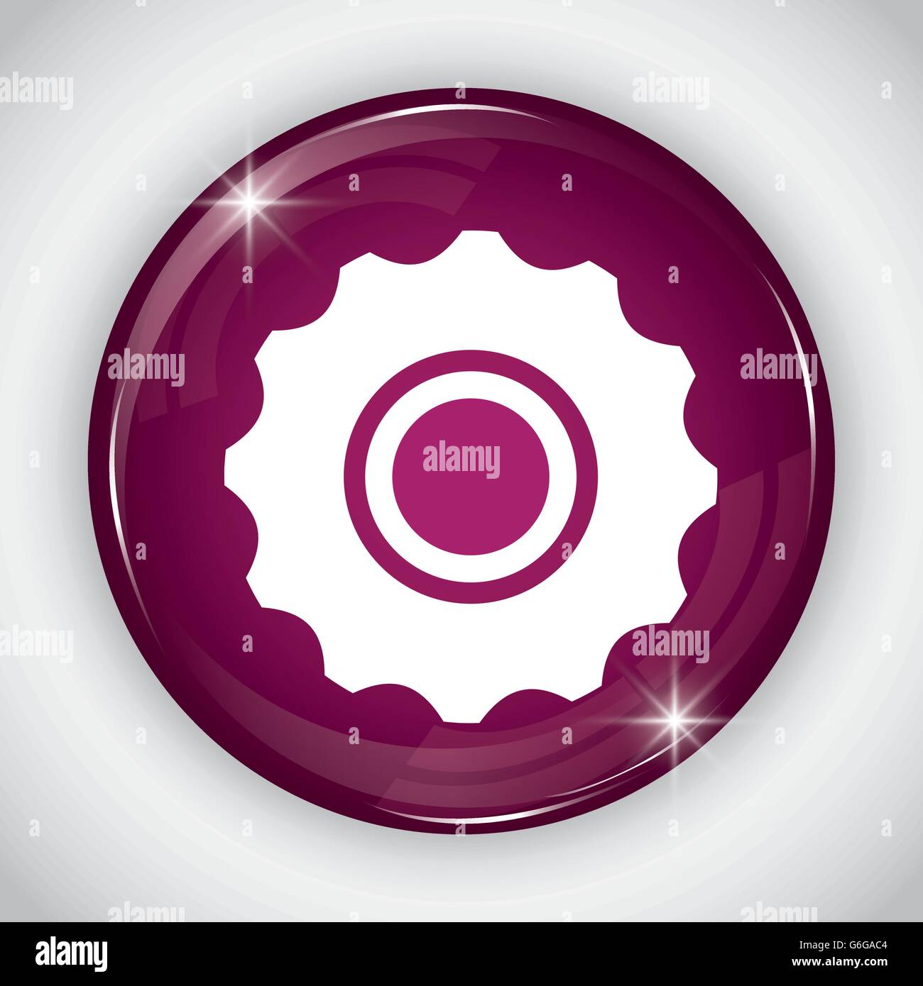 gear button icon. Social media design. vector graphic Stock Vector ...