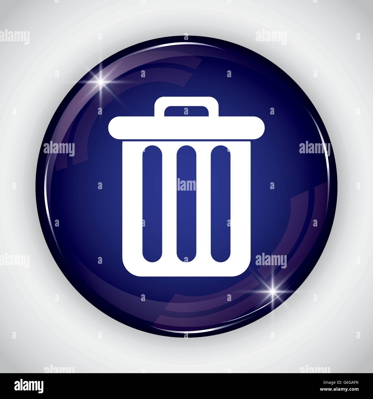 trash button icon. Social media design. vector graphic Stock Vector ...