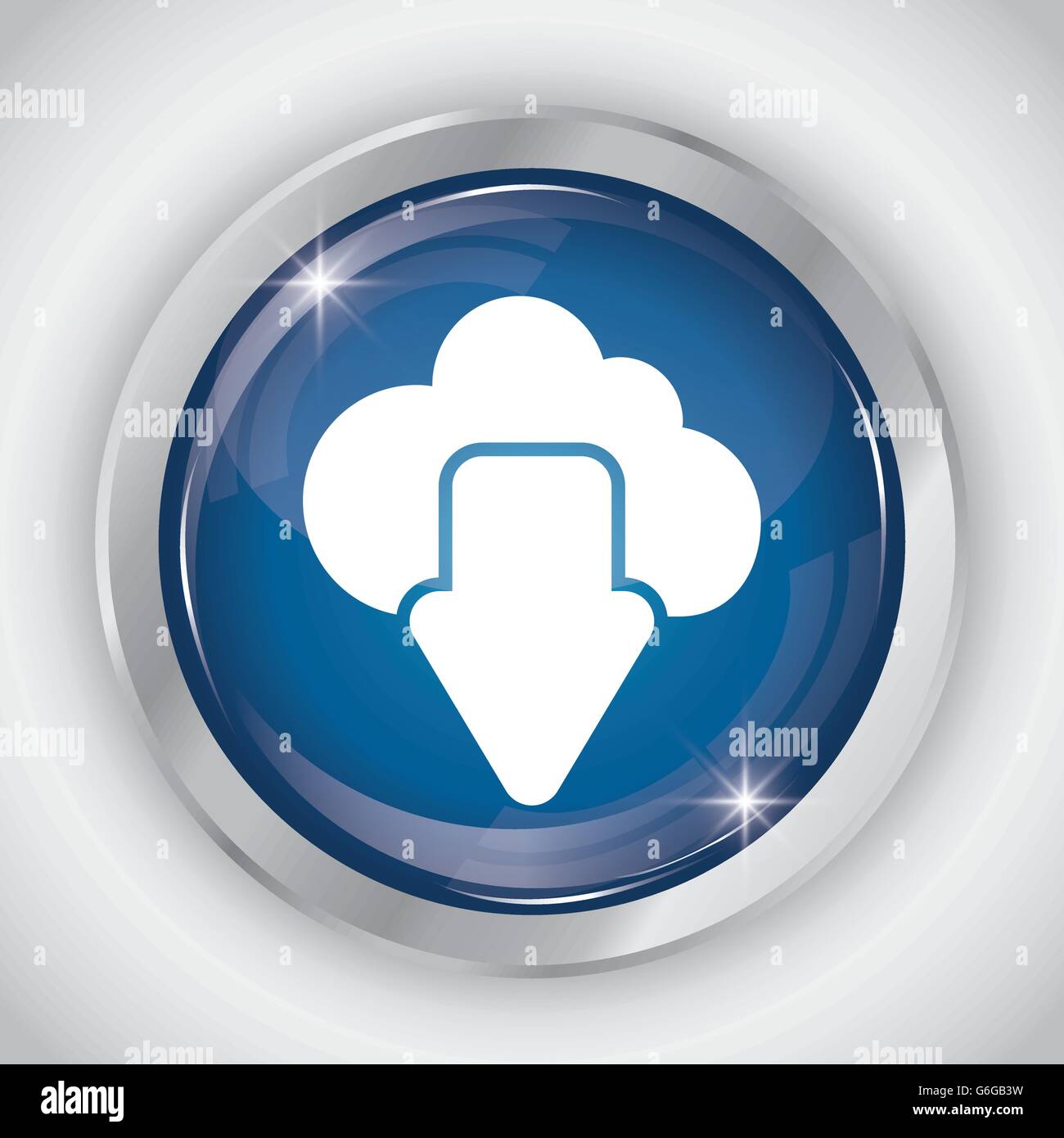 cloud button icon. Social media design. vector graphic Stock Vector ...