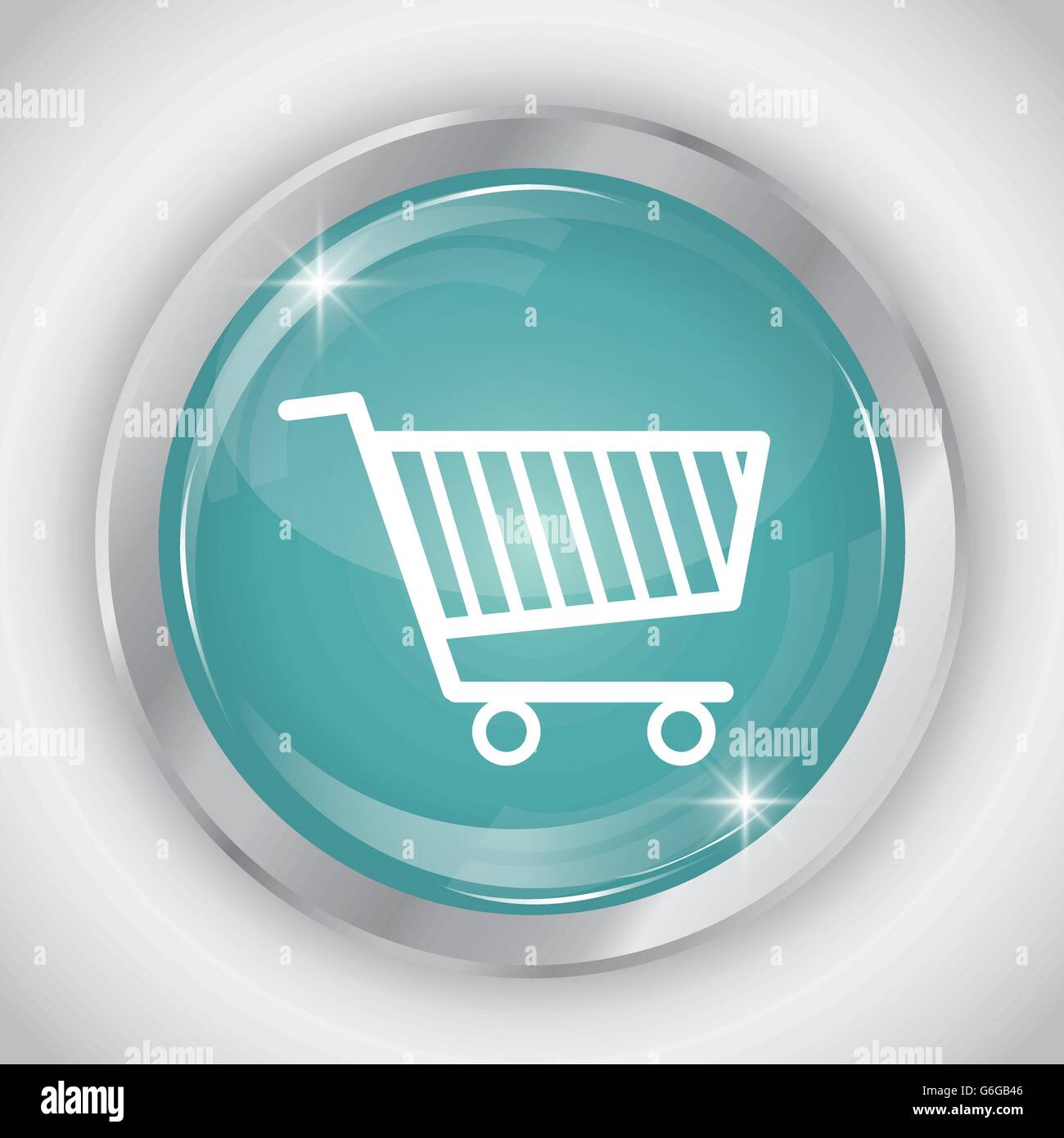 shopping cart button icon. Social media design. vector graphic Stock ...