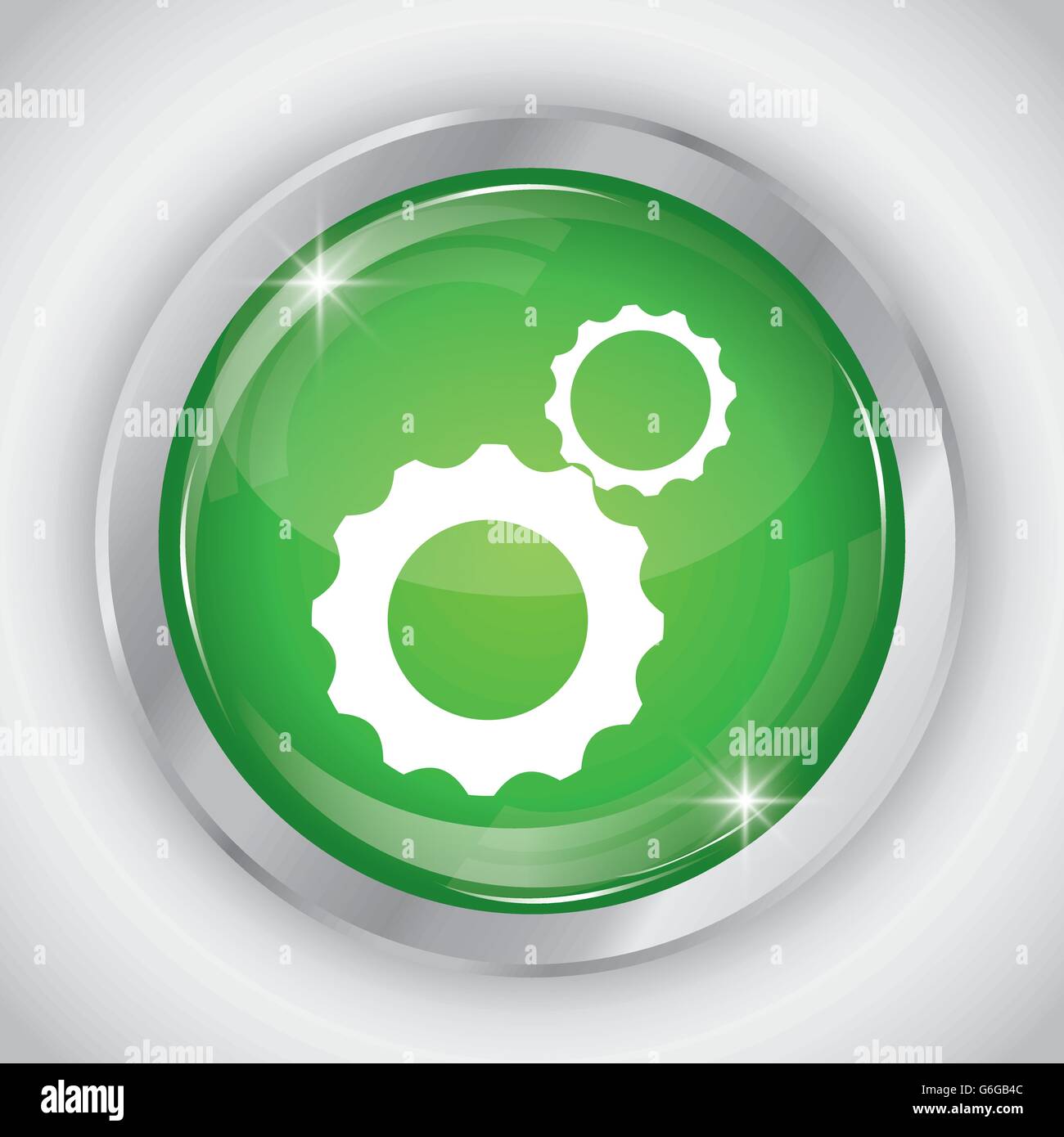 gear button icon. Social media design. vector graphic Stock Vector ...