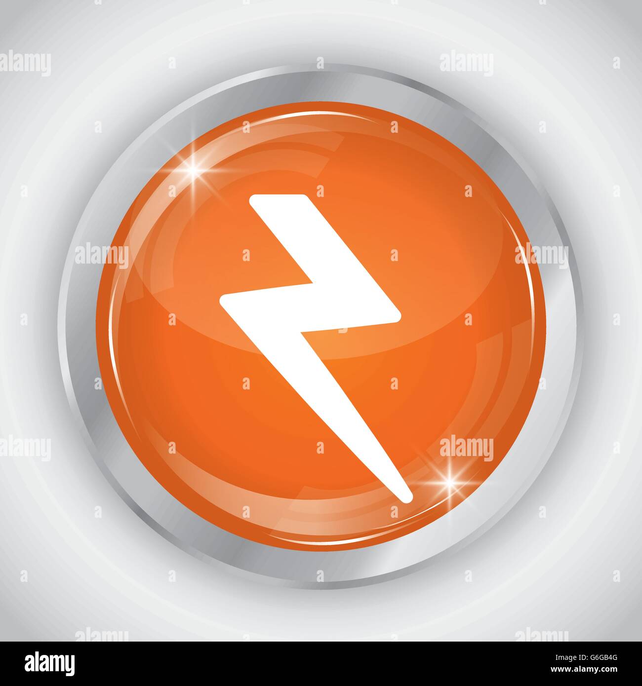 thunder button icon. Social media design. vector graphic Stock Vector ...