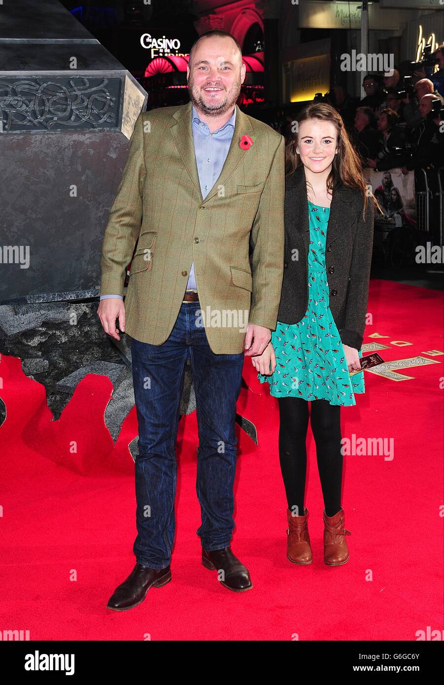 Al murray daughter arriving for the world premiere of thor hi-res stock ...