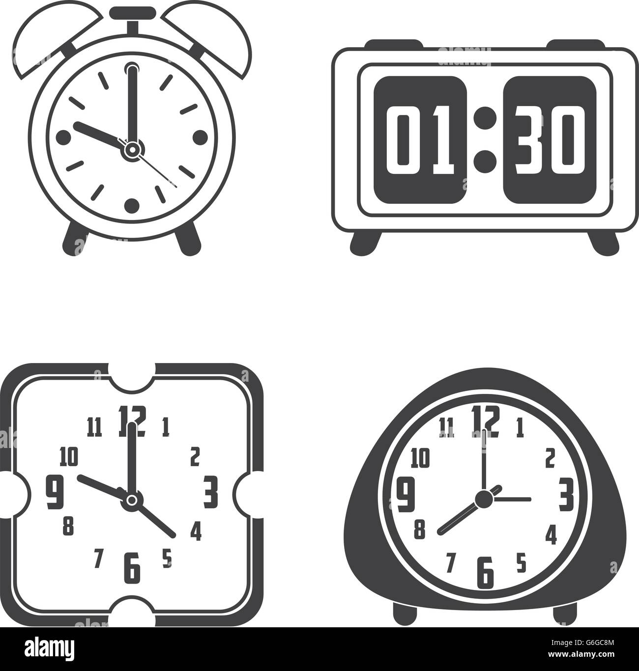 clock design. white background. time concept, vector illustration Stock ...