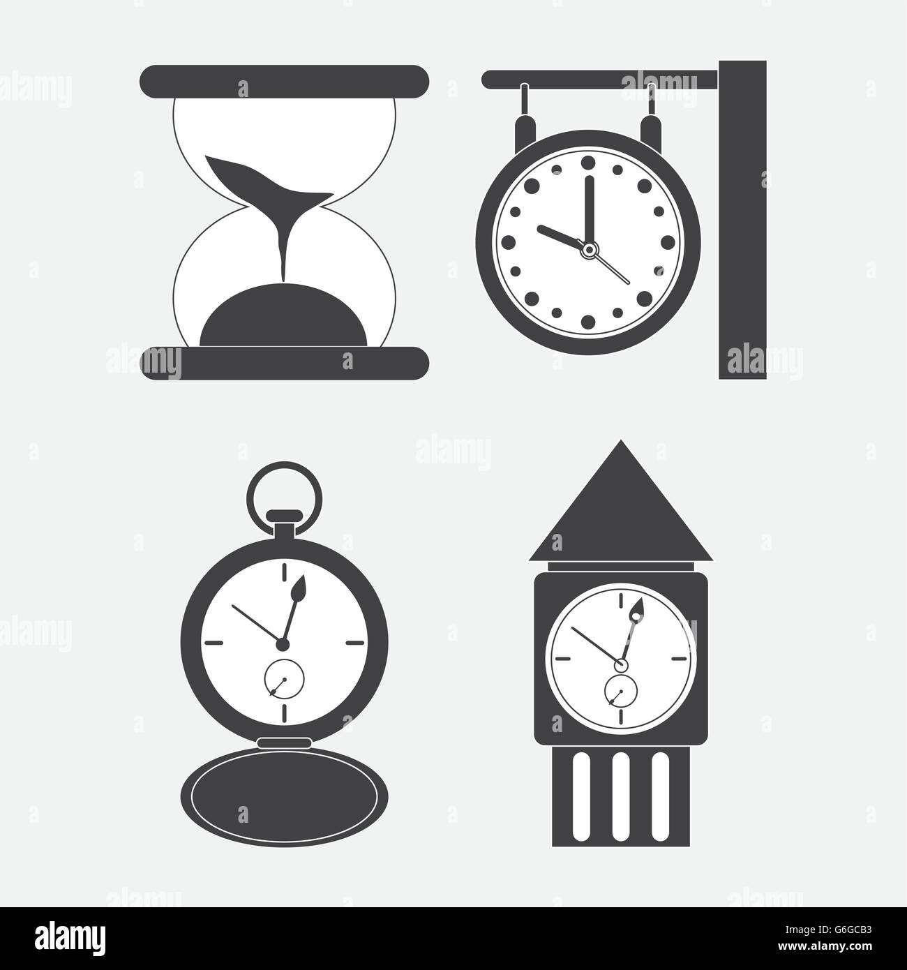clock design. white background. time concept, vector illustration Stock ...