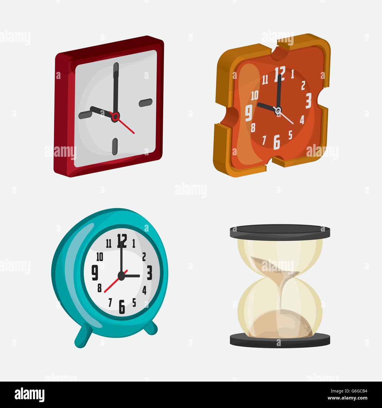 clock design. white background. time concept, vector illustration Stock ...