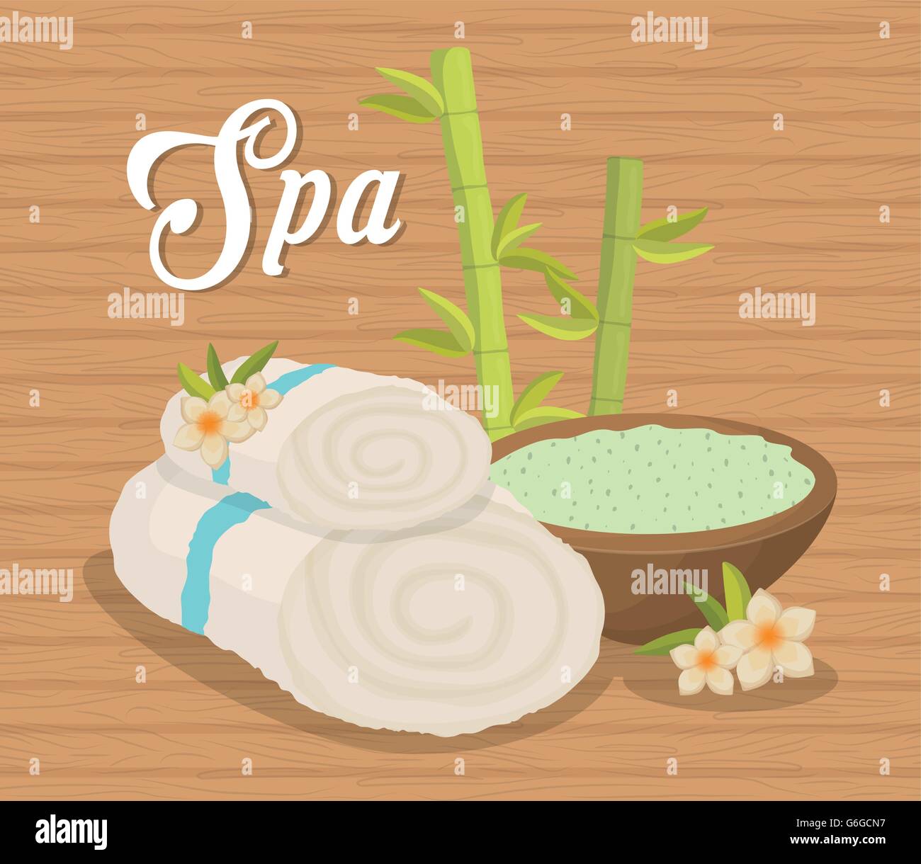 towel and bowl icon. Spa center design. Vector graphic Stock Vector ...