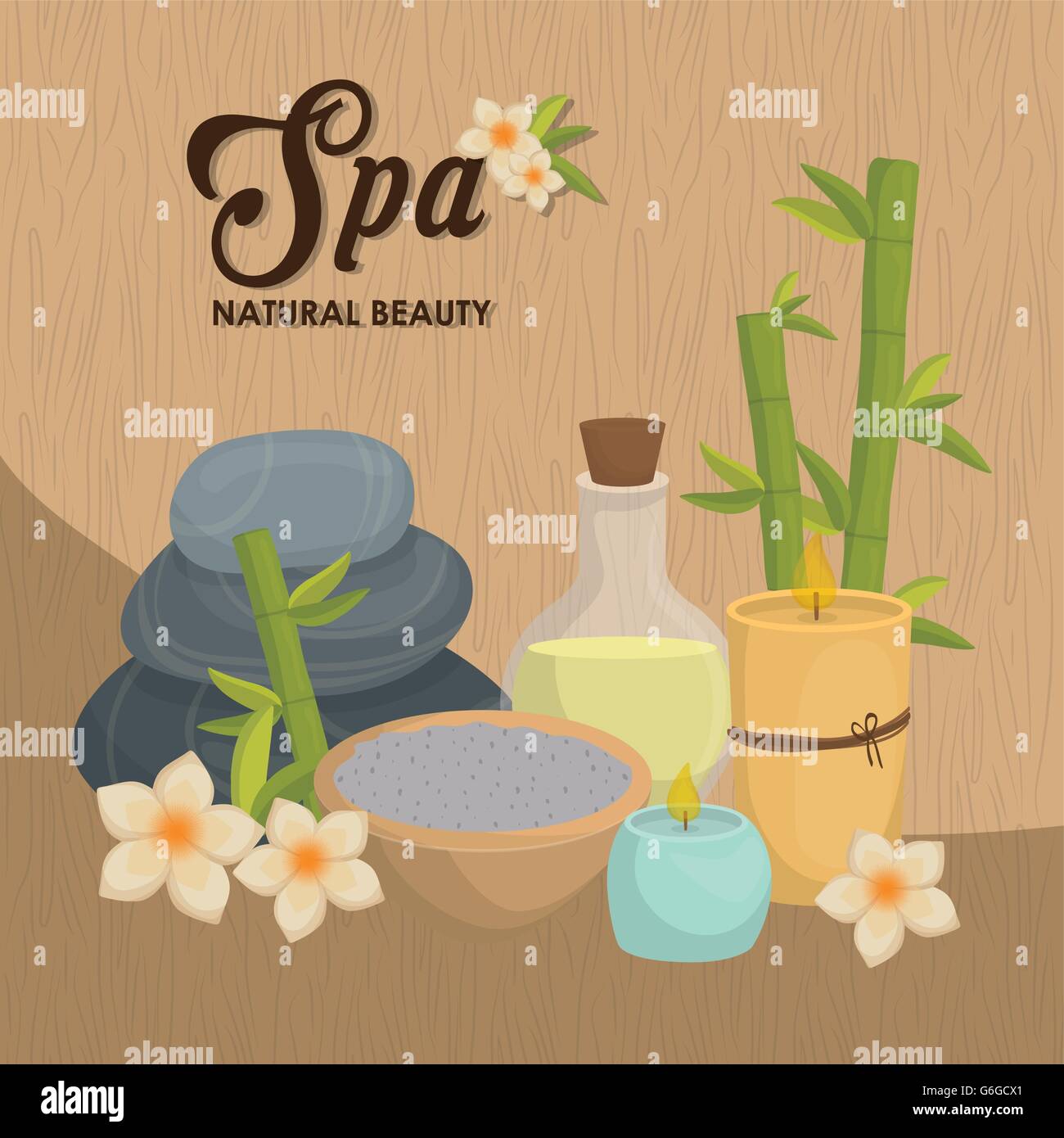 Stones and decoration. Spa center design. Vector graphic Stock Vector ...