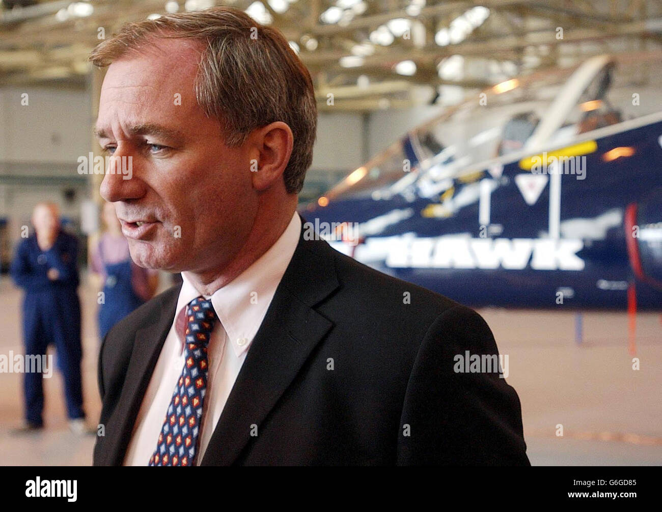 The Secretary of State for Defence Geoff Hoon looks around the BAE ...