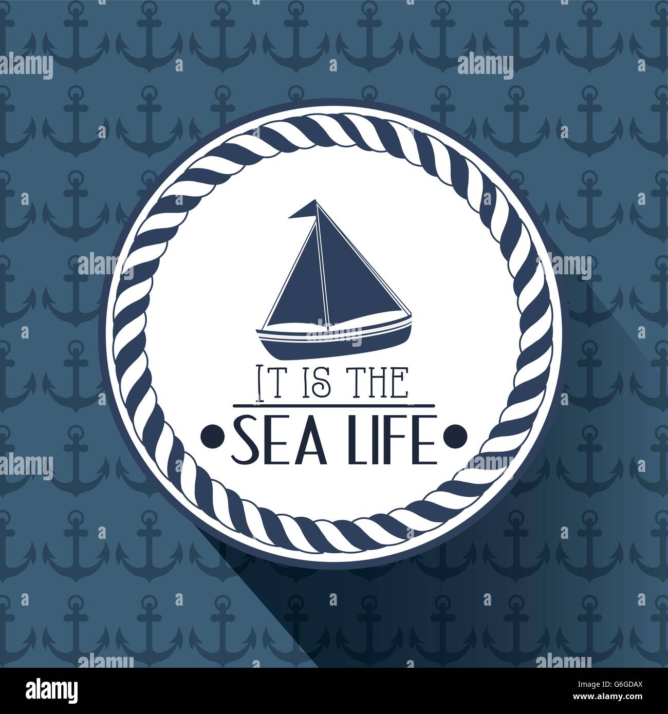 Sea life design, nautical and marine concept, vector illustration Stock ...