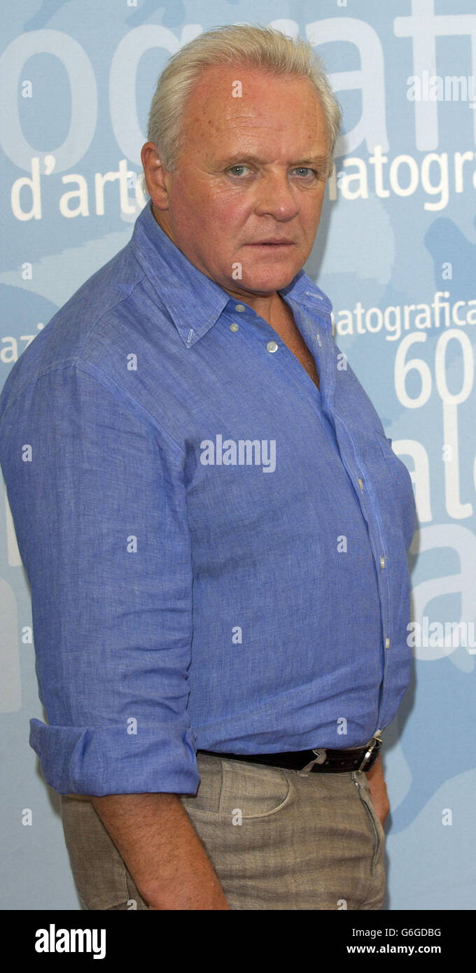 Actor Anthony Hopkins poses for photographers to promote his new film ...