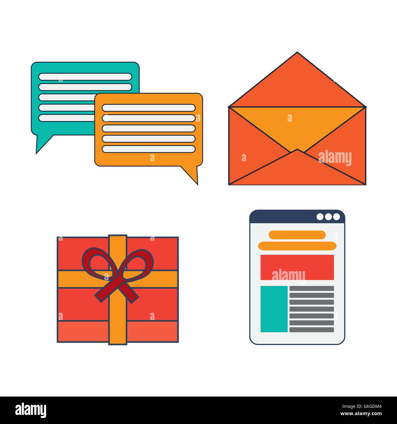 Digital Marketing over white background, vector illustration Stock ...