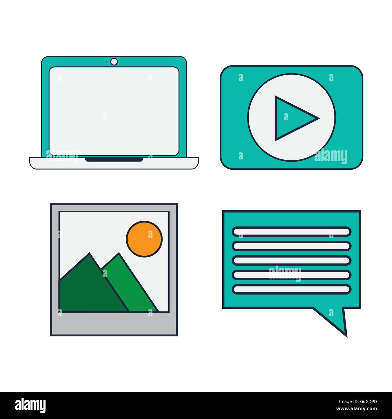 Digital Marketing over white background, vector illustration Stock ...