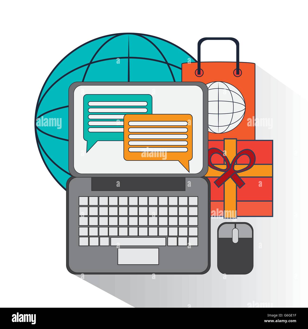 Digital Marketing over white background, vector illustration Stock ...