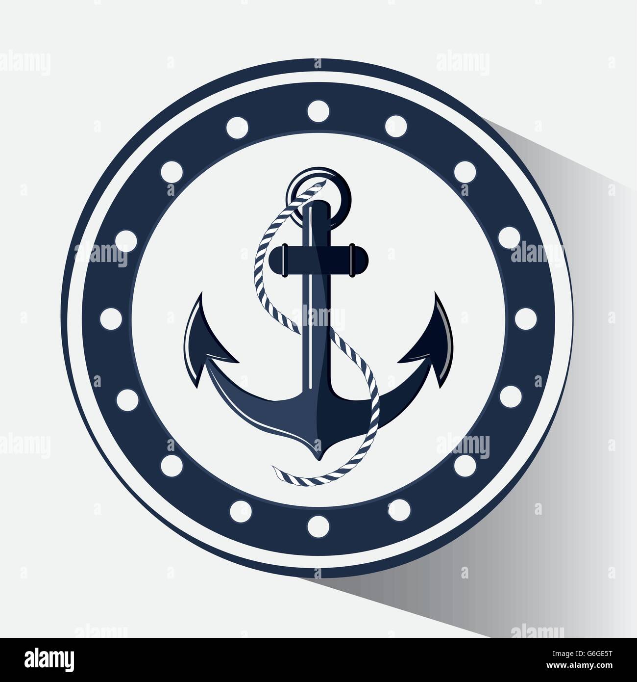 Flat illustration about anchor design Stock Vector Image & Art - Alamy