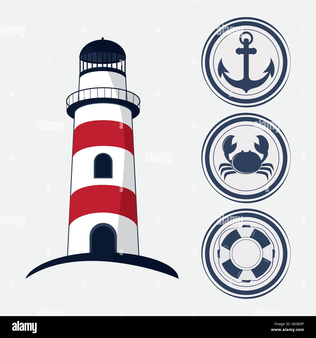 Flat illustration about Lighthouse design Stock Vector Image & Art - Alamy