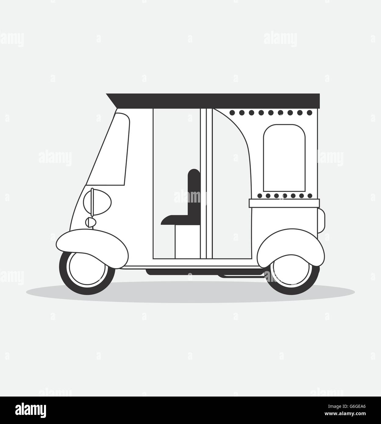Flat illustration about rickshaw design , vector illustration Stock ...