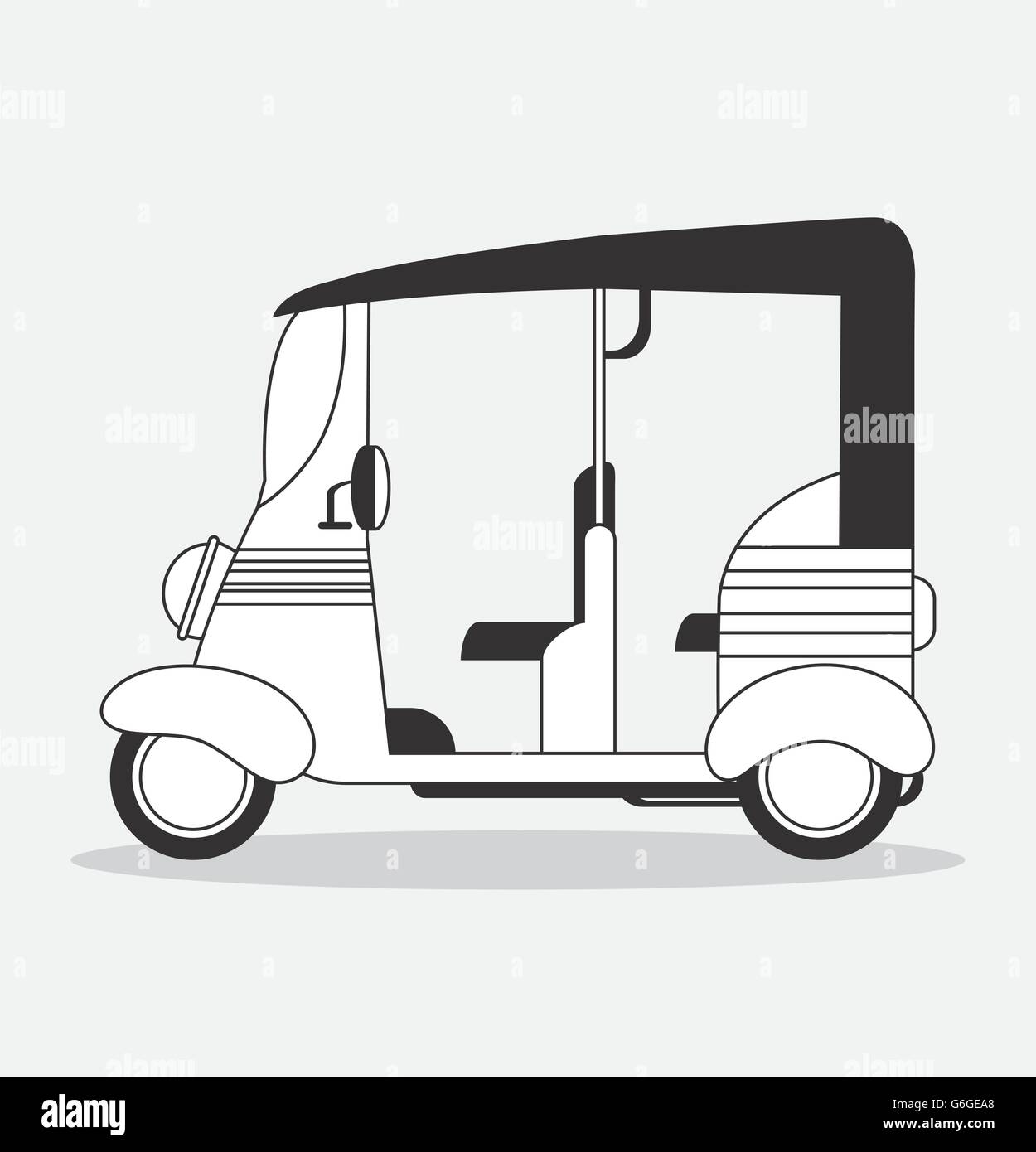 Flat illustration about rickshaw design , vector illustration Stock ...