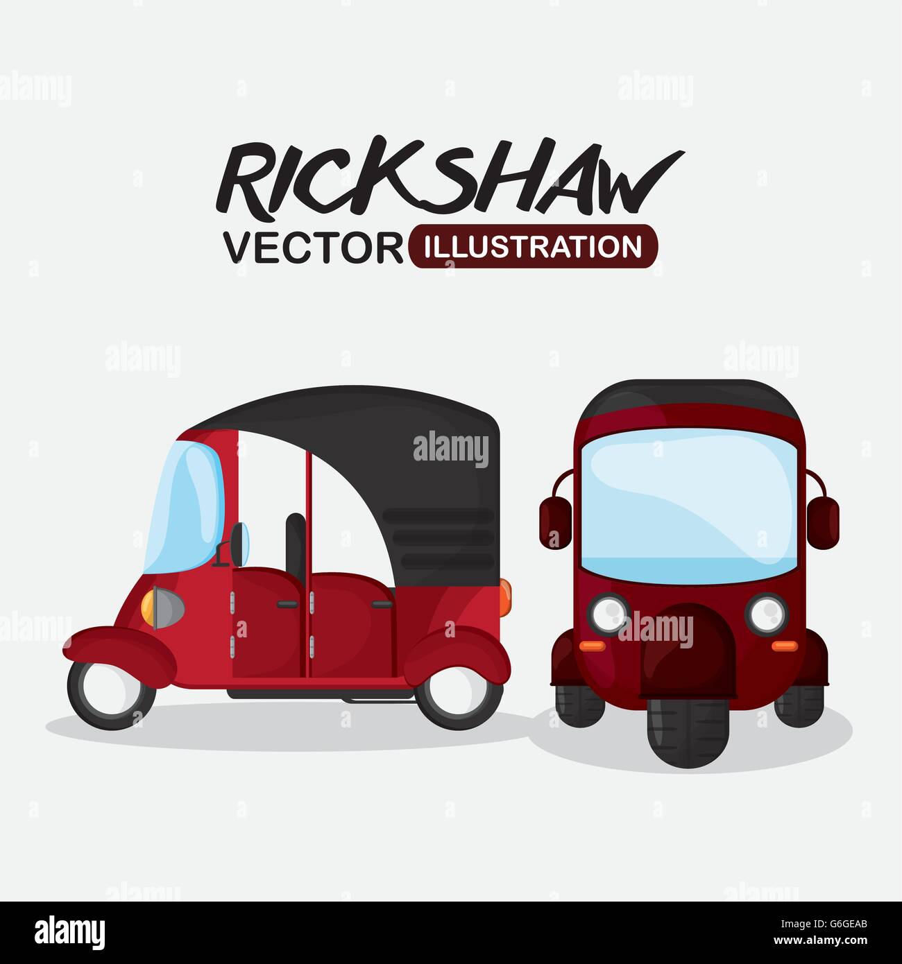 Flat illustration about rickshaw design , vector illustration Stock ...