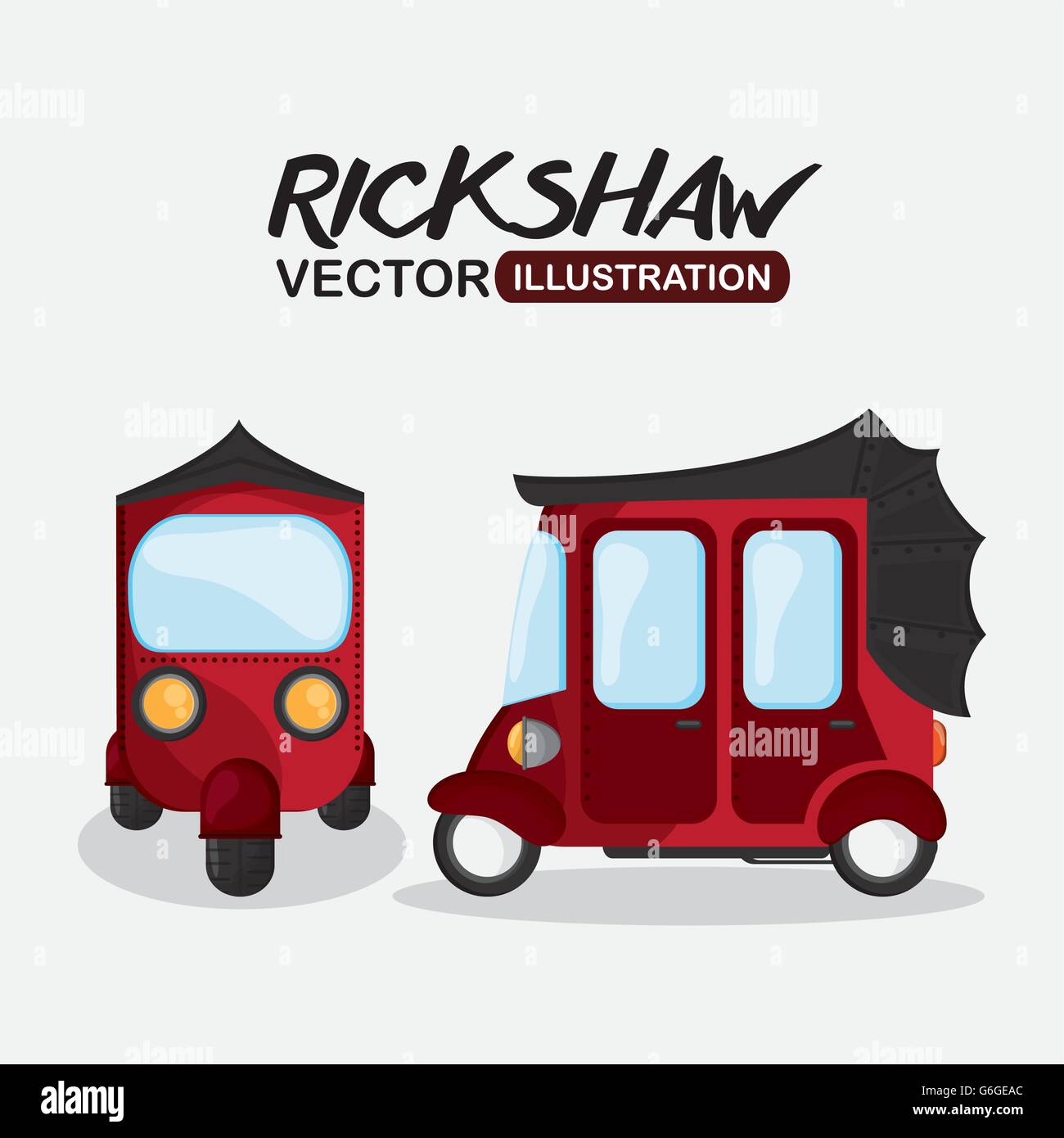 Flat illustration about rickshaw design , vector illustration Stock ...