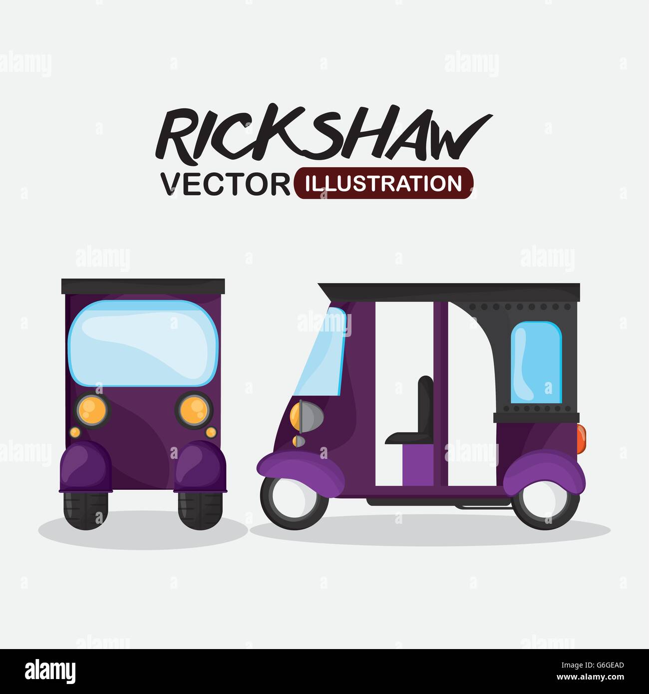 Flat illustration about rickshaw design , vector illustration Stock ...