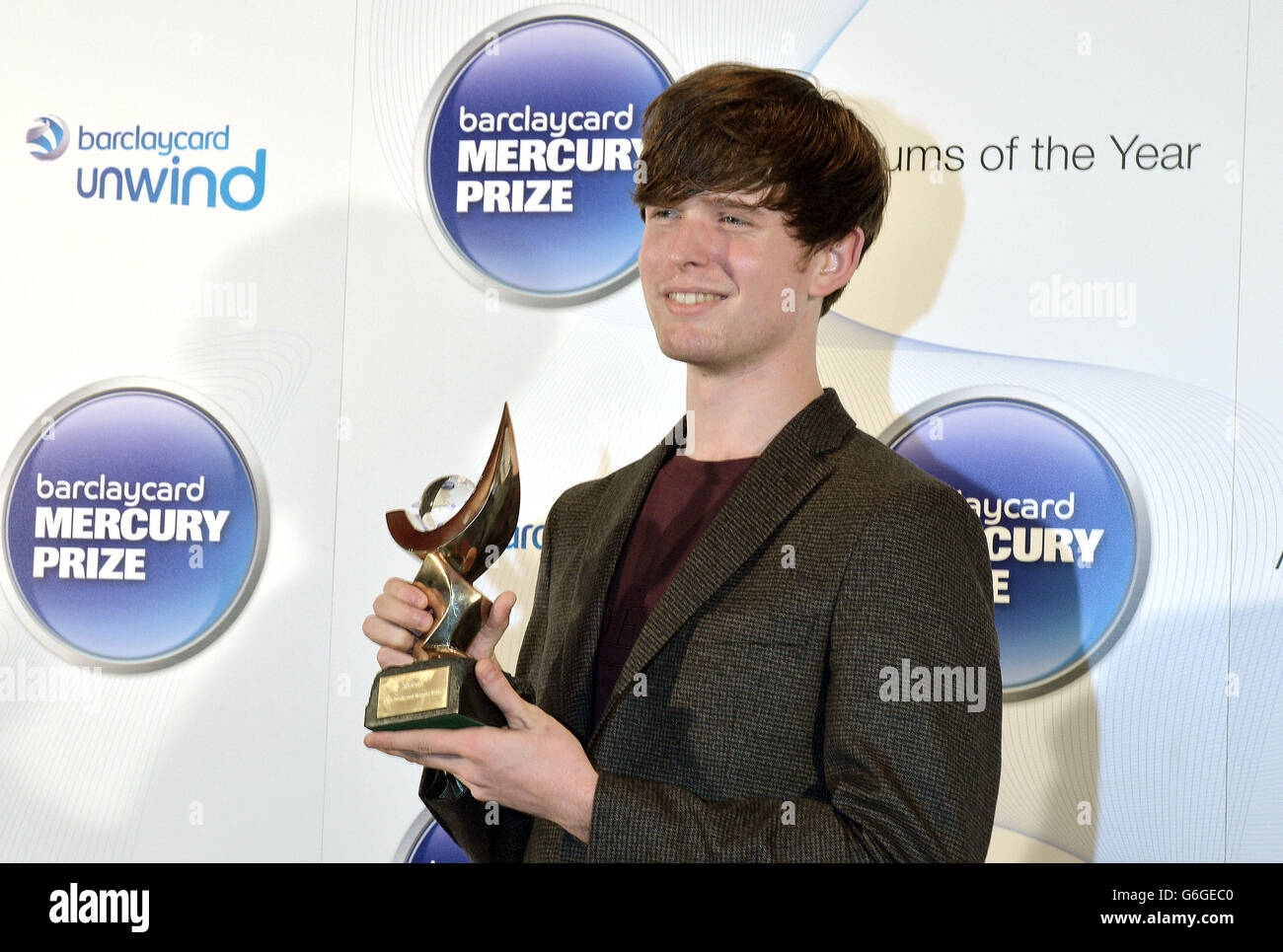 Barclaycard Mercury Prize 2013. James Blake poses after winning the ...