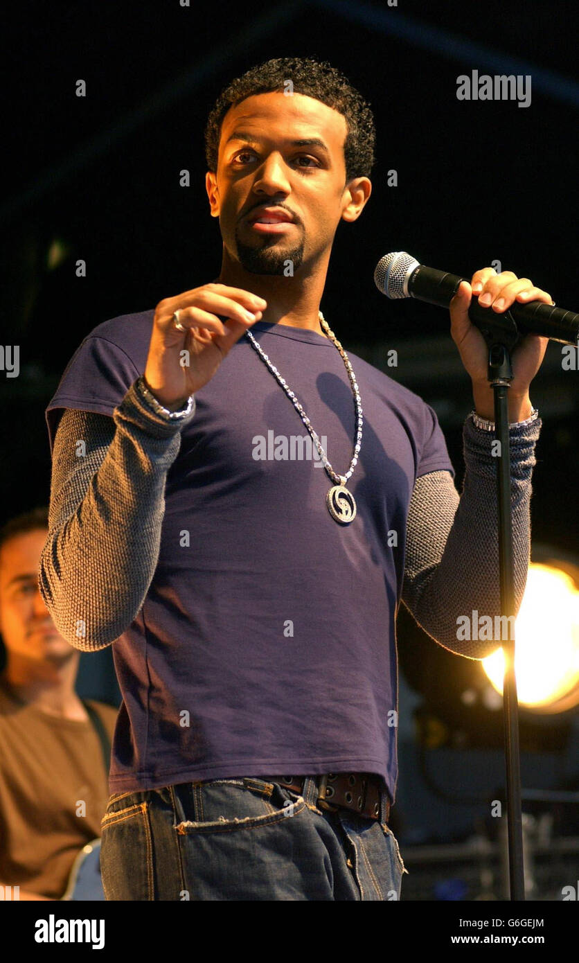 Craig David during his apperance on MTV's TRL UK at the MTV Studios in ...