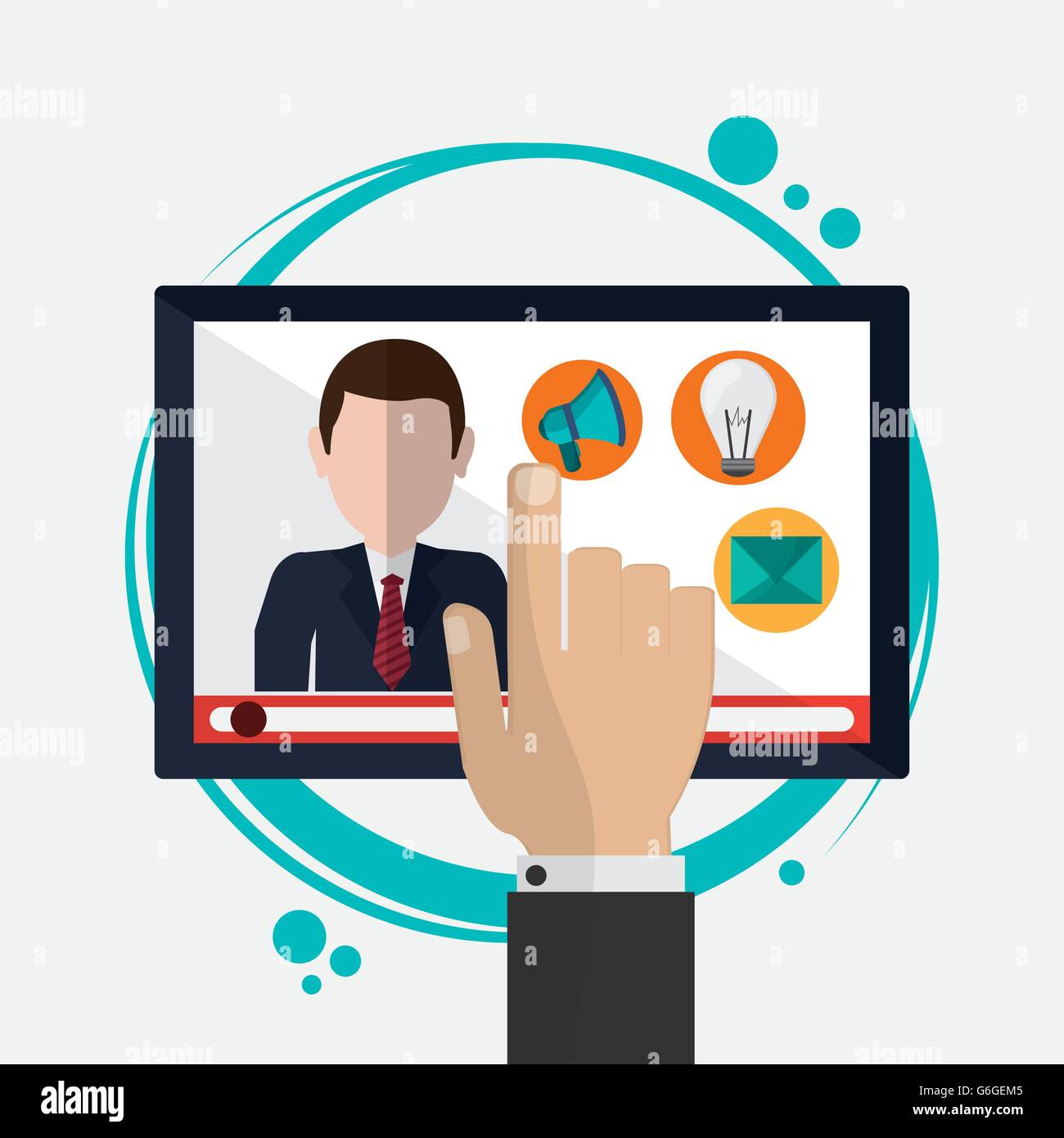 colorful webinar icon over white background , vector illustration Stock ...